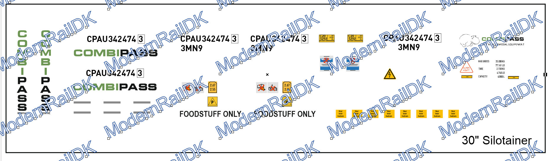 COMBIPASS, 30" Silo container H0 - ModernRail
